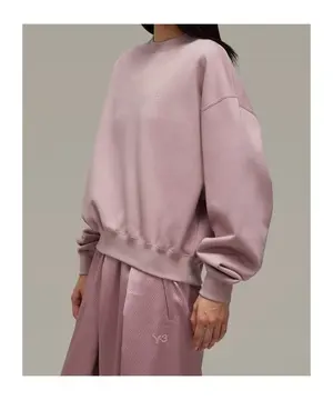 Y3 Brushed Terry Boxy Crew Sweatshirt - Magic Fuchsia