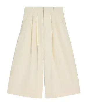 Celine Diagonal Wool Cropped Trousers