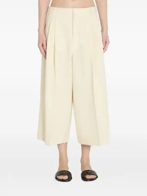 Celine Diagonal Wool Cropped Trousers