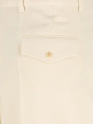 Celine Diagonal Wool Cropped Trousers