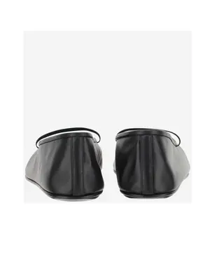 THE ROW Elasticated-strap Ballerina Flats - Black