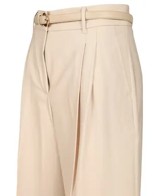 Max Mara Belted Pleated Trousers