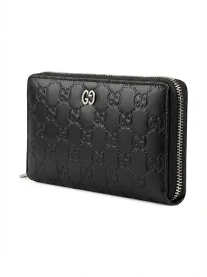 Gucci Signature Zip Around Wallet - Black