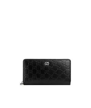 Gucci Signature Zip Around Wallet - Black