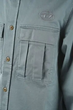 DIESEL® Utility Shirt Jacket With Logo Detail