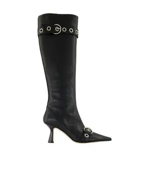 AeydĒ Pointed-toe Knee-high Buckled Boots