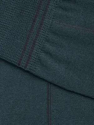 Zegna Cotton Blend Socks With Baguette Detailing - Blue