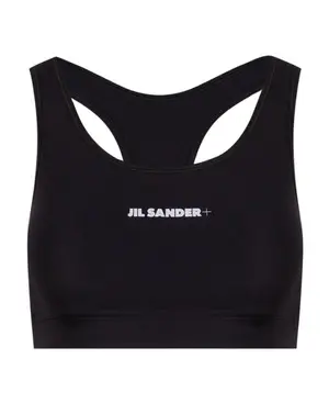 JIL SANDER Logo Sport Bra Top - Black