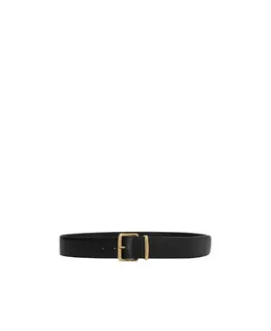 Miu Miu Logo Engraved Buckle Belt - Black