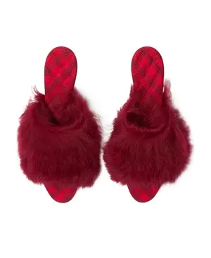 Burberry Open-toe Shearling Sandals