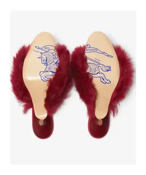 Burberry Open-toe Shearling Sandals