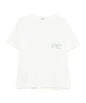 BODE Geneva Logo Beaded Crewneck T-shirt - Cream