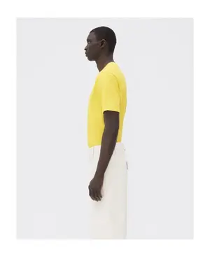 Bottega Veneta T-shirt With Round Neck And Short Sleeves - Yellow