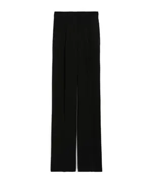 Max Mara Wide Belt Loop Casual Pants - Black