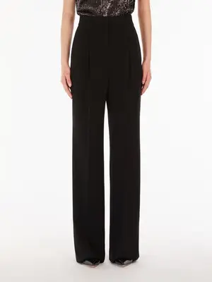 Max Mara Wide Belt Loop Casual Pants - Black