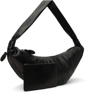 LEMAIRE Large Croissant Zipped Shoulder Bag - Black