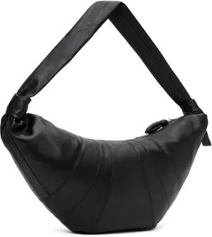 LEMAIRE Large Croissant Zipped Shoulder Bag - Black