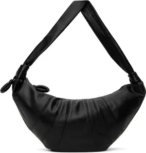 LEMAIRE Large Croissant Zipped Shoulder Bag - Black