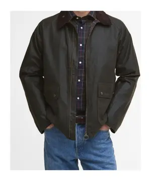 Barbour Bedale Waxed Jacket - Olive