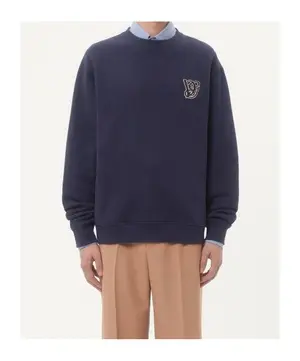 Valentino Garavani Cotton Sweatshirt With Embroidered Patch - Black