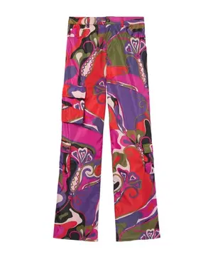 Emilio Pucci Orchidee Print Cargo Pants - Multicolor