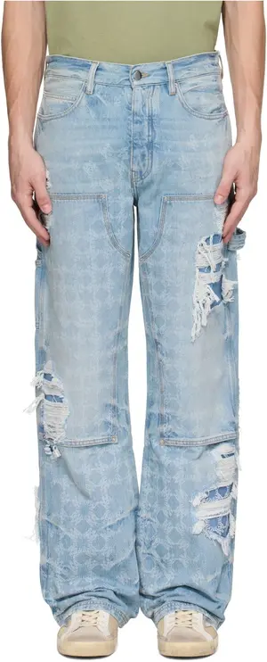 Amiri Distressed Patchwork Jeans