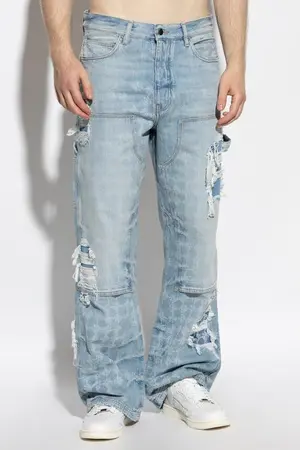 Amiri Distressed Patchwork Jeans