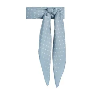 Celine Square In Triomphe Silk Twill - Blue