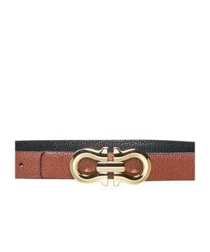 FERRAGAMO Gancini Buckle Belt - Brown