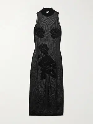 Magda Butrym Jacquard Knitted Mesh Dress