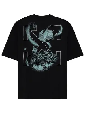 Off-White Logo Printed Crewneck T-shirt - Black