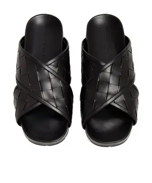 Bottega Veneta Cross-over Leather Sandals