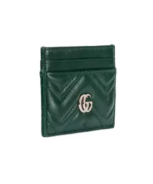 Gucci Gg Marmont Card Case - Green