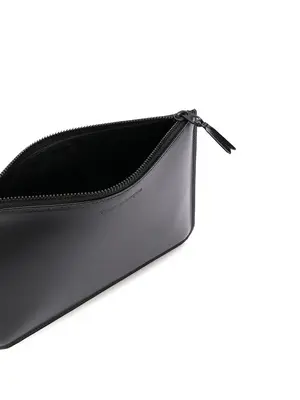 Comme Des Garçons Logo Embossed Zipped Wallet - Black