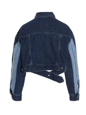 ROTATE BY BIRGER CHRISTENSEN Cropped Denim Jacket
