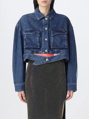 ROTATE BY BIRGER CHRISTENSEN Cropped Denim Jacket