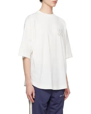 Palm Angels Pa Monogram Embroidered Crewneck T-shirt