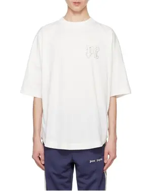 Palm Angels Pa Monogram Embroidered Crewneck T-shirt