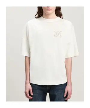 Palm Angels Pa Monogram Embroidered Crewneck T-shirt