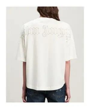 Palm Angels Pa Monogram Embroidered Crewneck T-shirt