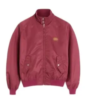 Valentino Garavani Zip-up High Neck Jacket With Logo Patch