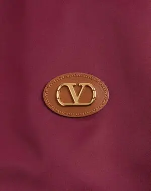 Valentino Garavani Zip-up High Neck Jacket With Logo Patch