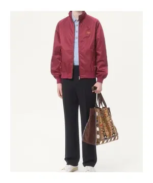 Valentino Garavani Zip-up High Neck Jacket With Logo Patch