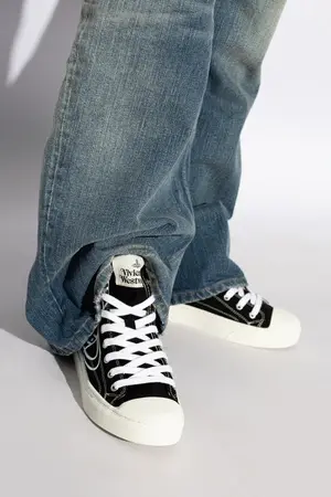 VIVIENNE WESTWOOD Orb Printed High-top Sneakers - Black