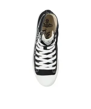 VIVIENNE WESTWOOD Orb Printed High-top Sneakers - Black