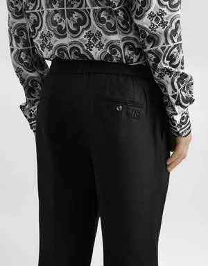 Dolce & Gabbana Drawstring Waist Pleated Trousers