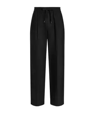 Dolce & Gabbana Drawstring Waist Pleated Trousers - Black
