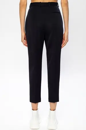 Alexander McQueen High Waist Cigarette Trousers - Black