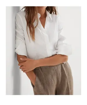 Brunello Cucinelli Monili Chain Detailed Long-sleeved Shirt