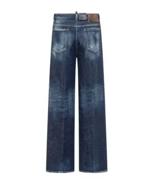 Dsquared2 Distressed Wide-leg Jeans - Blue
